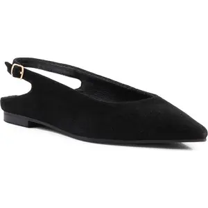 Seychelles Alameda Pointed Toe Slingback Flat - Black