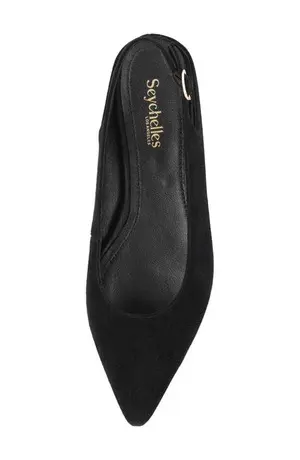Seychelles Alameda Pointed Toe Slingback Flat - Black
