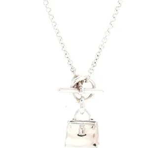 Hermès Amulettes Kelly Pendant Nm Necklace Sterling Silver - Metallic Silver