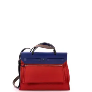 Hermès Herbag Zip Leather And Toile 31