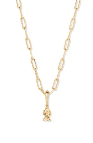 BROOK & YORK 14k Gold-plated Aries Zodiac Charm Paperclip Necklace - Gold/gemini