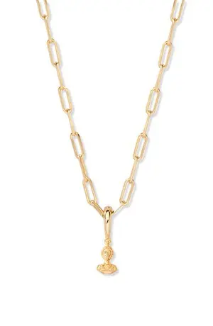 BROOK & YORK 14k Gold-plated Aries Zodiac Charm Paperclip Necklace - Gold/virgo