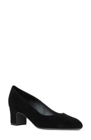 Aquatalia Tia Block Heel Pumps - Black Suede