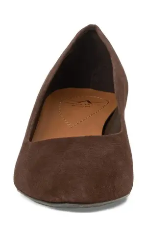 Aquatalia Tia Block Heel Pumps - Espresso Suede