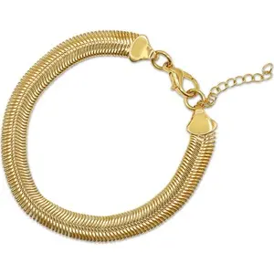 BOWOOD LANE Ledger Herringbone Plated Bracelet - Gold