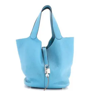 Hermès Picotin Lock Bag Clemence Gm - Blue