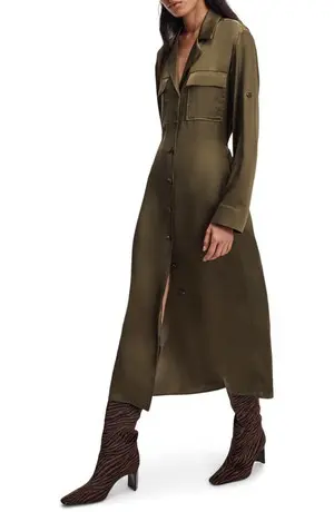 Rag & Bone Sonny Silk Midi Shirtdress