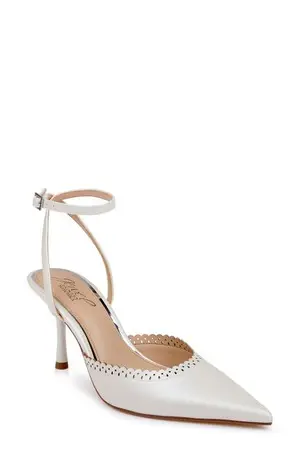 Badgley Mischka Brady Pointed Toe Stiletto Pumps - Ivory