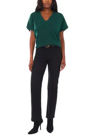 Vince Camuto V-neck Short Sleeve Boxy Sweater