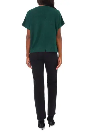 Vince Camuto V-neck Short Sleeve Boxy Sweater
