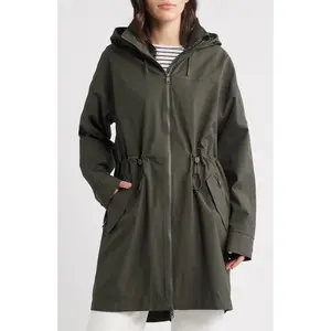 LOLE Piper 2.0 Waterproof Rain Jacket With Drawstring Waist - Olive