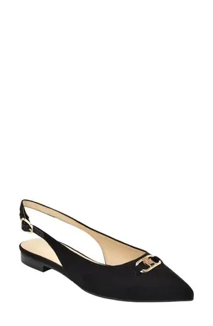 Tommy Hilfiger Vesly Pointed Toe Slingback Flat - Black