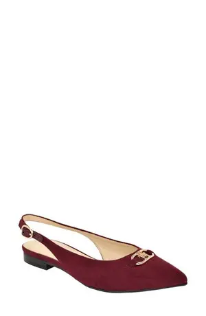 Tommy Hilfiger Vesly Pointed Toe Slingback Flat - Deep Bordeaux