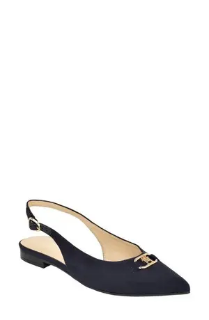 Tommy Hilfiger Vesly Pointed Toe Slingback Flat - Marine