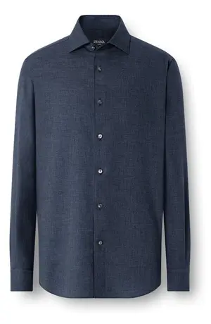Zegna Cashco Cashmere & Cotton Button-up Shirt
