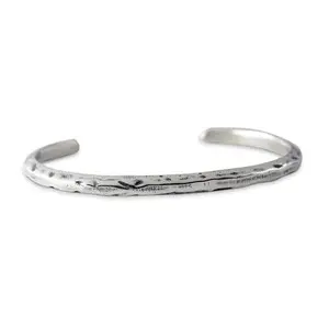 TORRELA Classic Slim Silver Cuff Bracelet - Sterling Silver