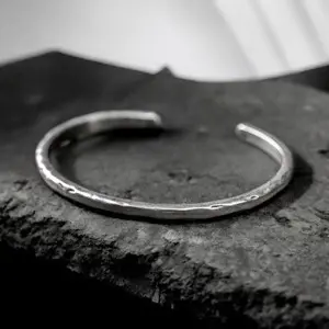 TORRELA Classic Slim Silver Cuff Bracelet