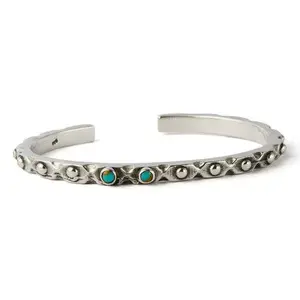 TORRELA Atrani Silver Cuff Bracelet - Turquoise