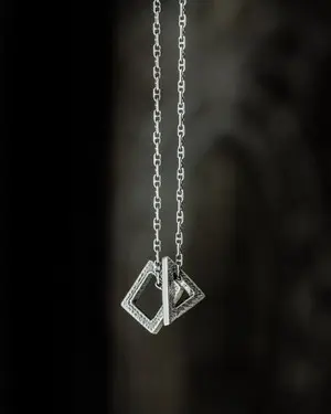 TORRELA Triangle And Square Pendant Necklace