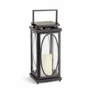 NAPA HOME & GARDEN Jace Lantern Candle Holder - Black