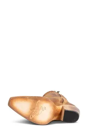 FREEBIRD Freya Leather Western Bootie - Cognac Suede