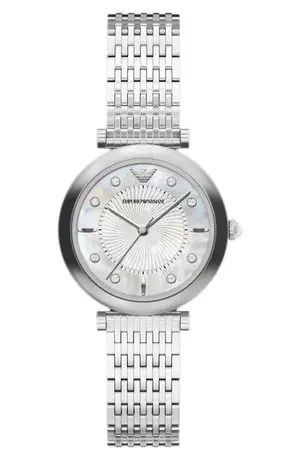 Emporio Armani Archelia Mother-of-pearl Bracelet Watch - Silver