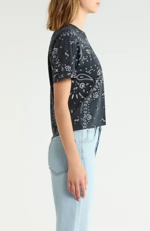 Aviator Nation Bandana Boyfriend T-shirt - Charcoal