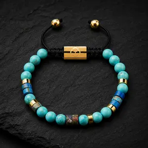 TORRELA Heishi Beaded Bracelet With Stainless Steel Accents