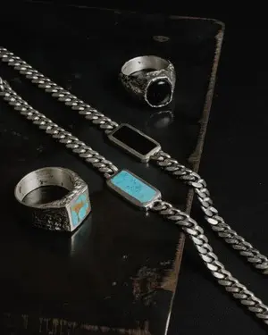 TORRELA Sterling Silver Curb Chain Bracelet