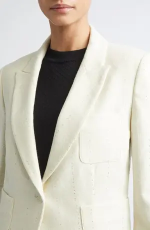 Eleventy Sequin Detail Alpaca Blend Blazer