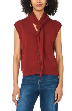 Vince Camuto Tie Neck Sweater Vest