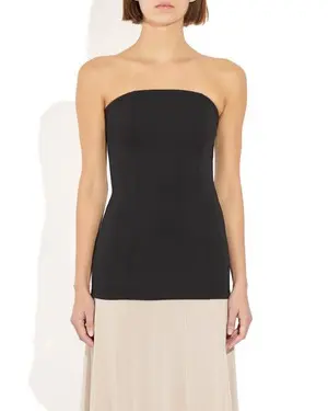 THE PARK Olga Strapless Tunic - Noir