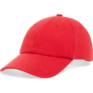 Ruslan Baginskiy Hand-embroidered Cotton Twill Baseball Cap - Red