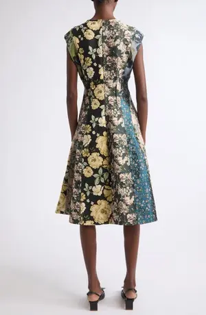 JASON WU Mixed Floral Jacquard Dress