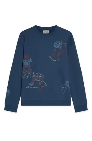Scotch & Soda Embroidered Cotton Sweatshirt