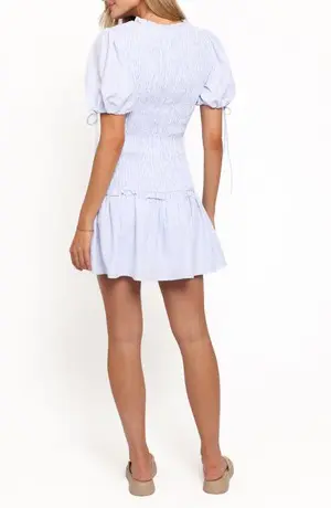 PETAL & PUP Kaelyn Gingham Smocked Mini Dress
