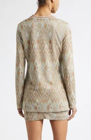 Ramy Brook Mckenna Diamond Jacquard Cardigan