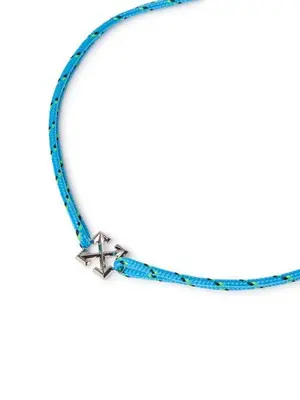 Off-White Rope Necklace With Arrow Motif