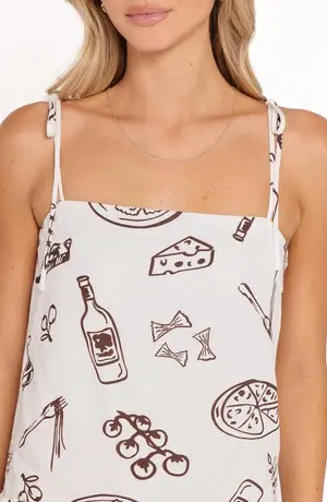 PETAL & PUP Evandra Print Tiered Mini Dress