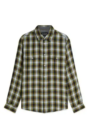Scotch & Soda Relaxed Fit Plaid Double Face Cotton Button-up Shirt