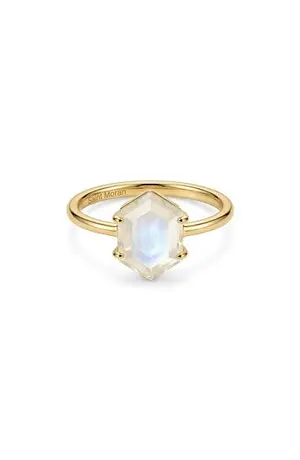 ST. MORAN Moonstone Hexagon Ring