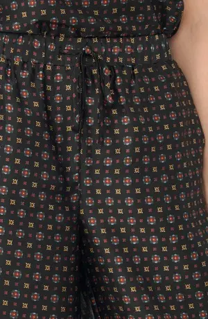 Halogen Geometric Print Wide Leg Lounge Pants