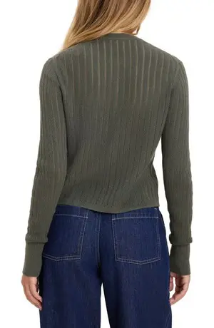 NZ BY NIC AND ZOE Cotton Pointelle Cardigan - Briar