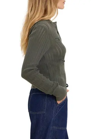 NZ BY NIC AND ZOE Cotton Pointelle Cardigan - Briar