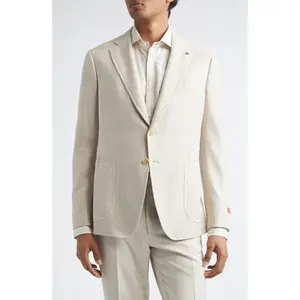 Isaia Flamed Cotton & Silk Sport Coat