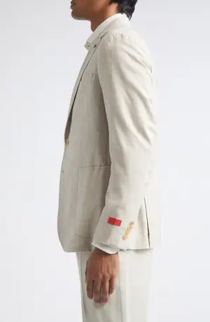 Isaia Flamed Cotton & Silk Sport Coat