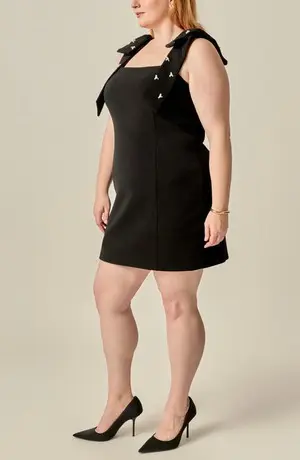 Endless Rose Rhinestone Bow Detail Mini Dress