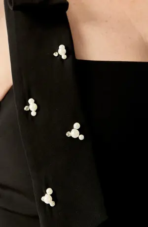 Endless Rose Rhinestone Bow Detail Mini Dress
