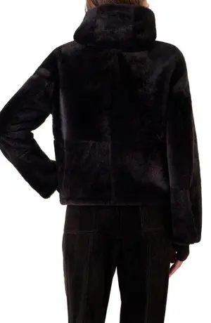 Akris Dino Reversible Genuine Shearling Jacket
