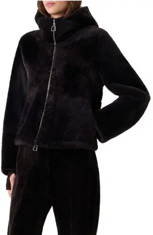 Akris Dino Reversible Genuine Shearling Jacket